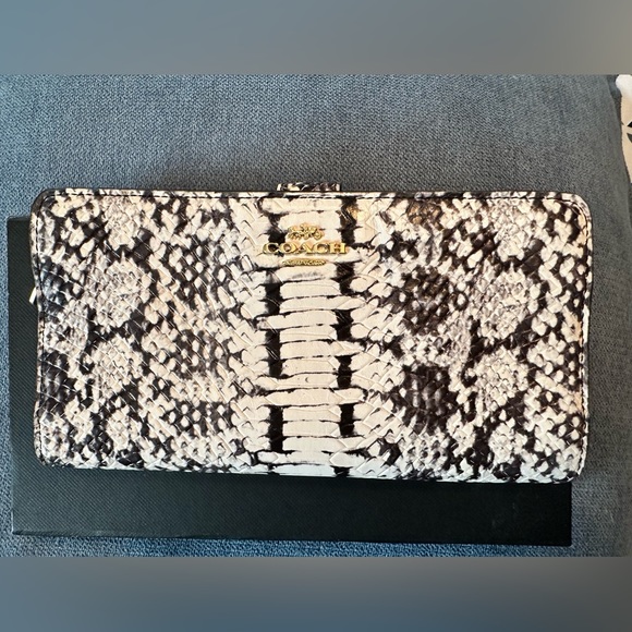Coach | Accessories | Coach Skinny Wallet Snake Embossed Detail | Poshmark